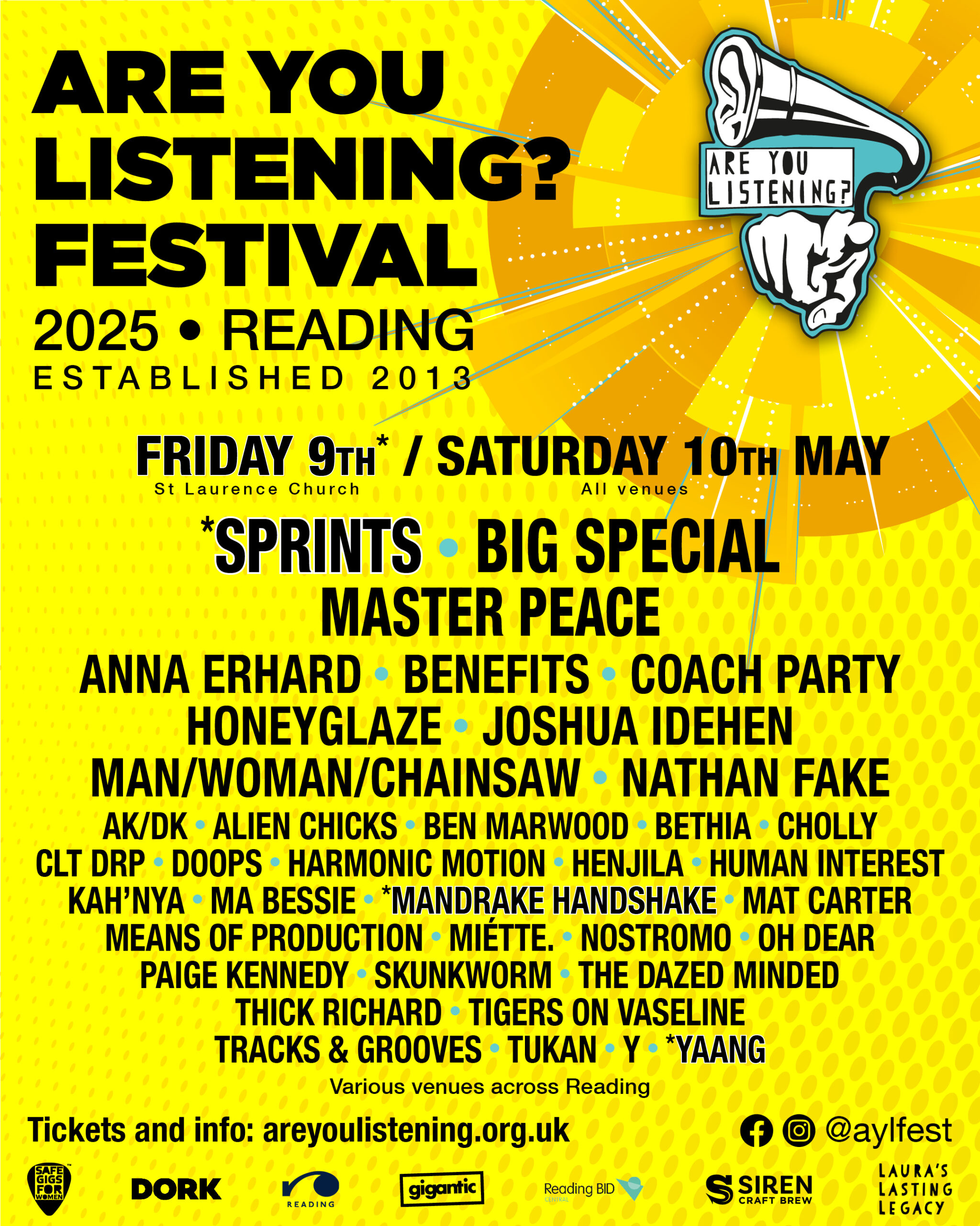 Second Lineup Announcement - Are You Listening?